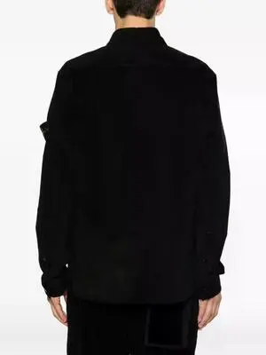 Stone Island Corduroy-texture Logo-patch Shirt