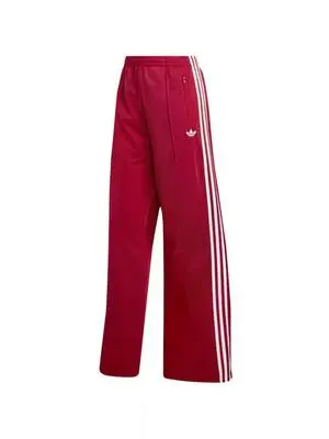 Adidas Firebird Loose-fit Track Pants With Side Stripe Detail - Red