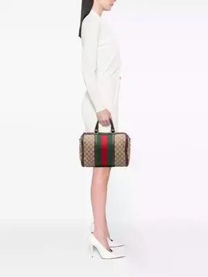 Gucci Gg Canvas Web Joy Boston Bag - Neutrals