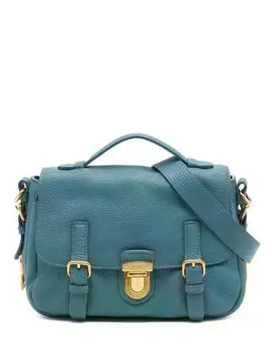 Prada Vitello Daino Push Lock Double Buckle Messenger Bag