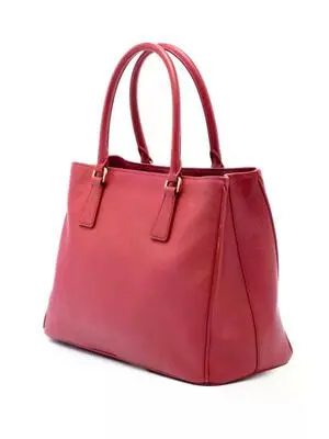 Prada Saffiano Lux Galleria Tote Satchel - Red