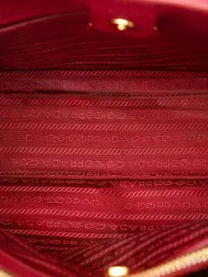 Prada Saffiano Lux Galleria Tote Satchel - Red