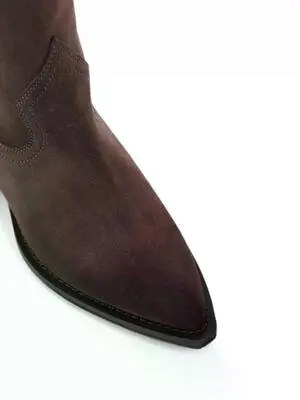 NOTABENE Antoinette Suede Pointed-toe Boots