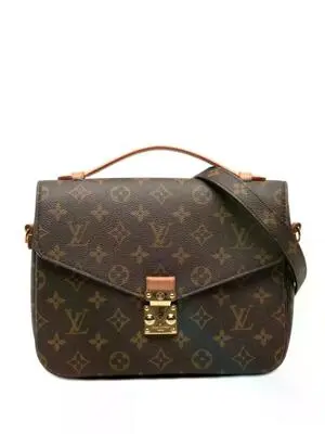 LOUIS VUITTON Monogram Pochette Metis Satchel - Brown