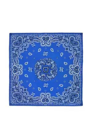 FERRAGAMO Arabesque Print Bandana - Blue