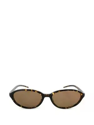 Chimi Ellipse Tortoiseshell-effect Oval-frame Sunglasses - Brown