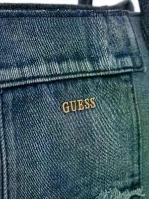 Guess Panelled Frayed Tote Bag
