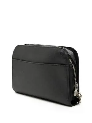 LOUIS VUITTON Taiga Leather Pochette Baikal Clutch Bag - Black