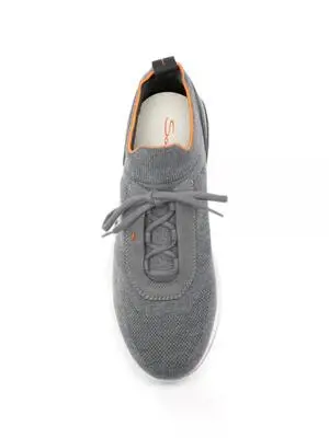 Santoni Innova Panelled Knit Sneakers