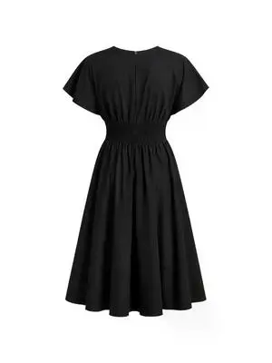 Dkny Gathered Midi Dress With Buckle Detail