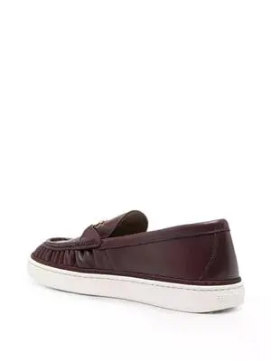 FERRAGAMO Gancini Ruched Loafers