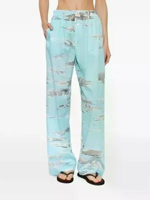 Moschino Printed Cotton Trousers