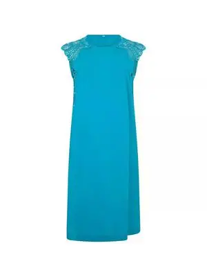 Alberta Ferretti Sleeveless Lace Detail Midi Dress
