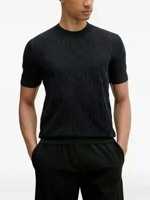 Karl Lagerfeld Logo-perforated Cotton T-shirt