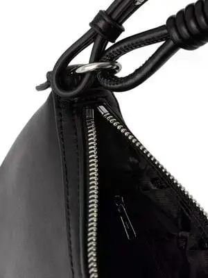 Armani Exchange Braided Handle Logo Charm Shoulder Bag