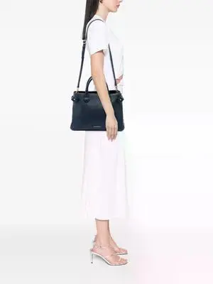 Burberry Leather And House Check Banner Satchel