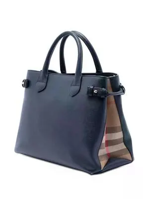 Burberry Leather And House Check Banner Satchel