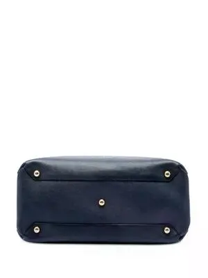Burberry Leather And House Check Banner Satchel