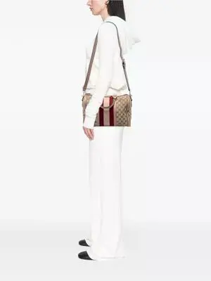 Gucci Gg Canvas Web Joy Boston Bag Satchel - Neutrals
