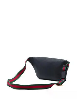 Gucci Grained Calfskin Web Logo Belt Bag