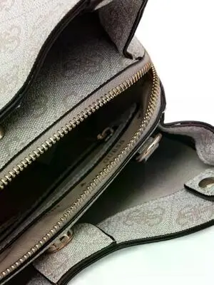 Guess Monogram Logo Plaque Tote Bag