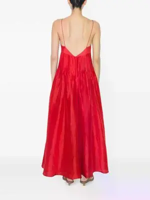 Tory Burch Logo Detail Maxi Dress - Red