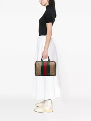 Gucci Gg Canvas Web Joy Boston Bag - Neutrals
