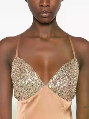 ALESSANDRO LEGORA Sequin-embellished Maxi Dress