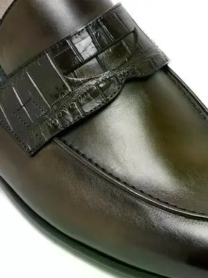 BARRETT Crocodile-effect Leather Loafers