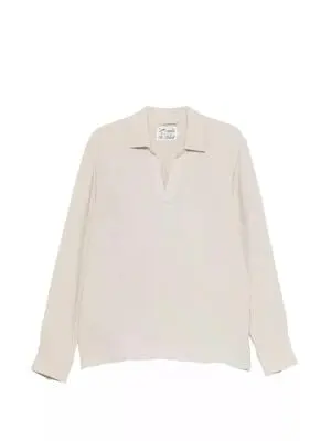 MC2 SAINT BARTH Ventotene Cotton-goffer Long-sleeved Shirt - Grey