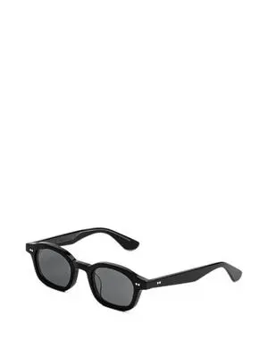 AKILA Ceres Square-frame Sunglasses With Silver-tone Stud Detailing - Black