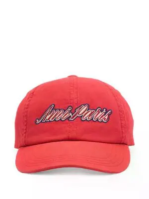 AMI Paris Cotton Baseball Cap - Red