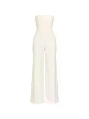A.L.C. Eden Strapless Wide-leg Jumpsuit - Neutrals