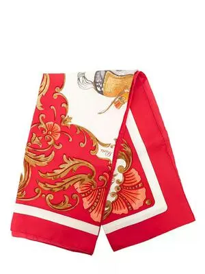 Hermès 2000-2026 Cheval Turc Silk Scarf 90 Scarves - Red