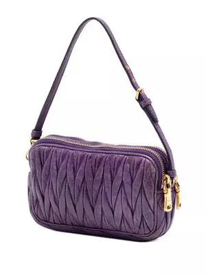 Miu Miu Nappa Matelasse Double Zip Handbag
