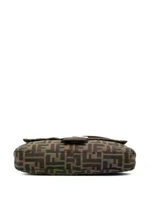 Fendi Zucca Canvas Baguette Shoulder Bag
