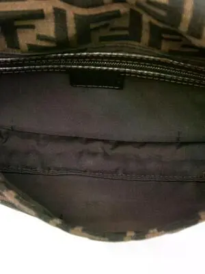 Fendi Zucca Canvas Baguette Shoulder Bag