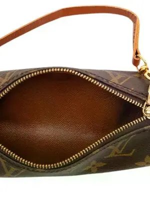 LOUIS VUITTON Monogram Papillon Pochette Handbag - Brown