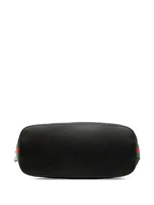 Gucci Denim Shoulder Bag With Web Detail - Grey