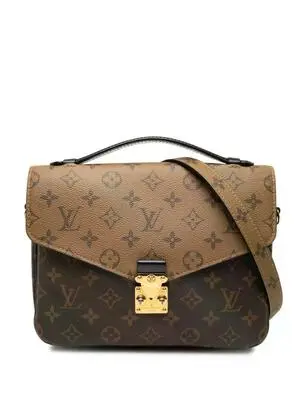LOUIS VUITTON Pochette Metis Monogram Reverse Satchel - Brown