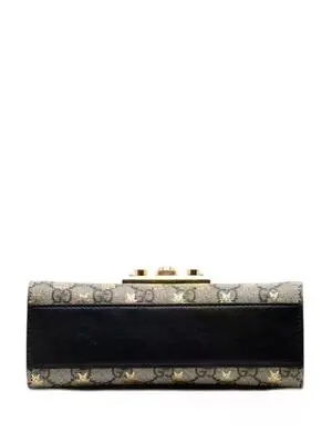 Gucci Gg Supreme Bee Padlock Crossbody Bag - Black