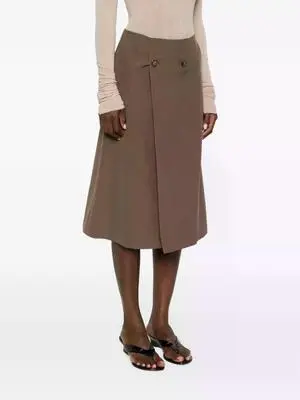 MAISON MARGIELA Double-breasted Wrap Midi Skirt