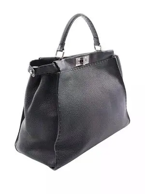 Fendi Selleria Peekaboo Satchel - Black