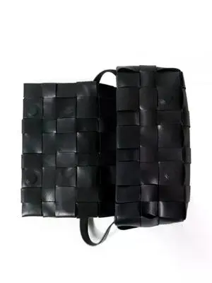 ST. AGNI Woven Envelope Tote Bag - Black