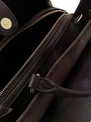 Armani Exchange Suede-effect Logo Strap Tote Bag