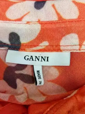 GANNI Floral Print Mesh Dress