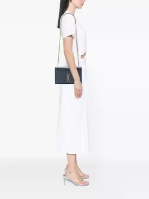 Saint Laurent Glittered Leather Monogram Kate Crossbody Bag