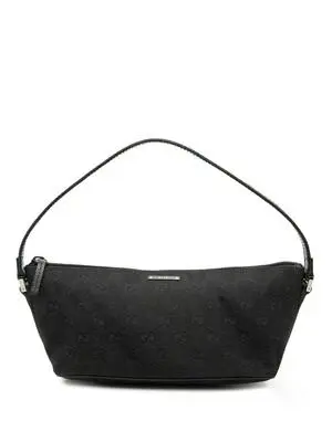 Gucci Gg Canvas Web Shoulder Bag - Black