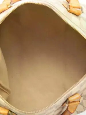 LOUIS VUITTON Damier Azur Speedy 30 Boston Bag - White