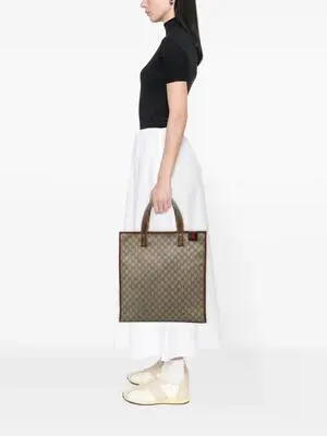 Gucci Gg Supreme Web Tote Bag